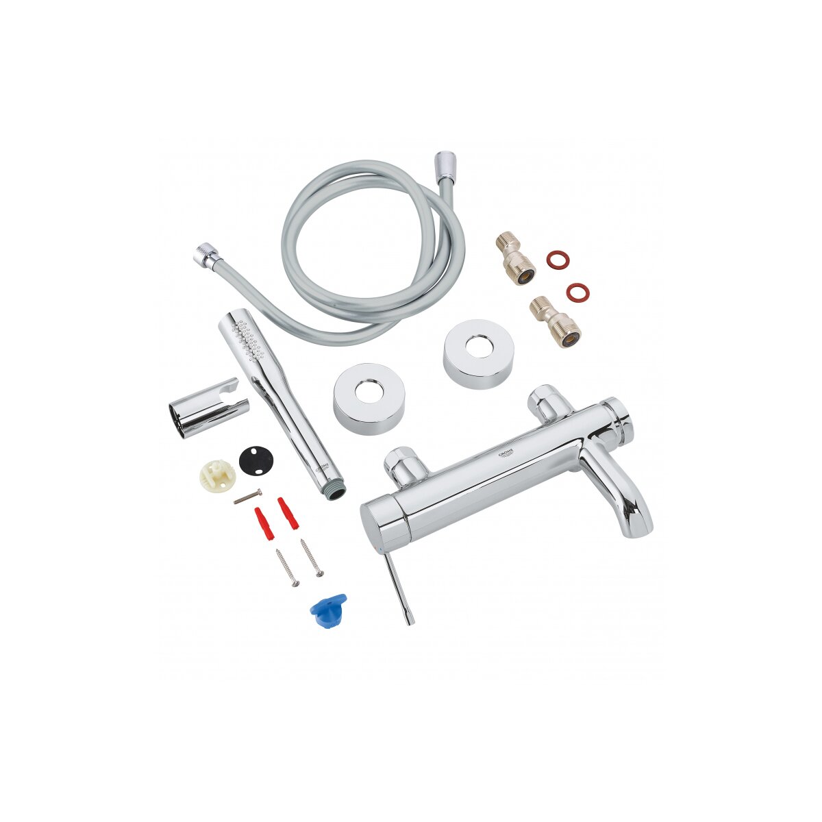 Купить Смеситель для ванны Grohe Essence+ 33628001 с душевым гарнитуром ...