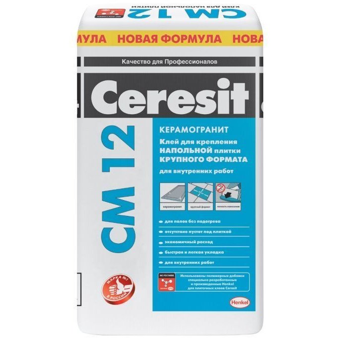 Купить Ceresit Ceresit CM12/25кг Плиточный клей для напольного ...